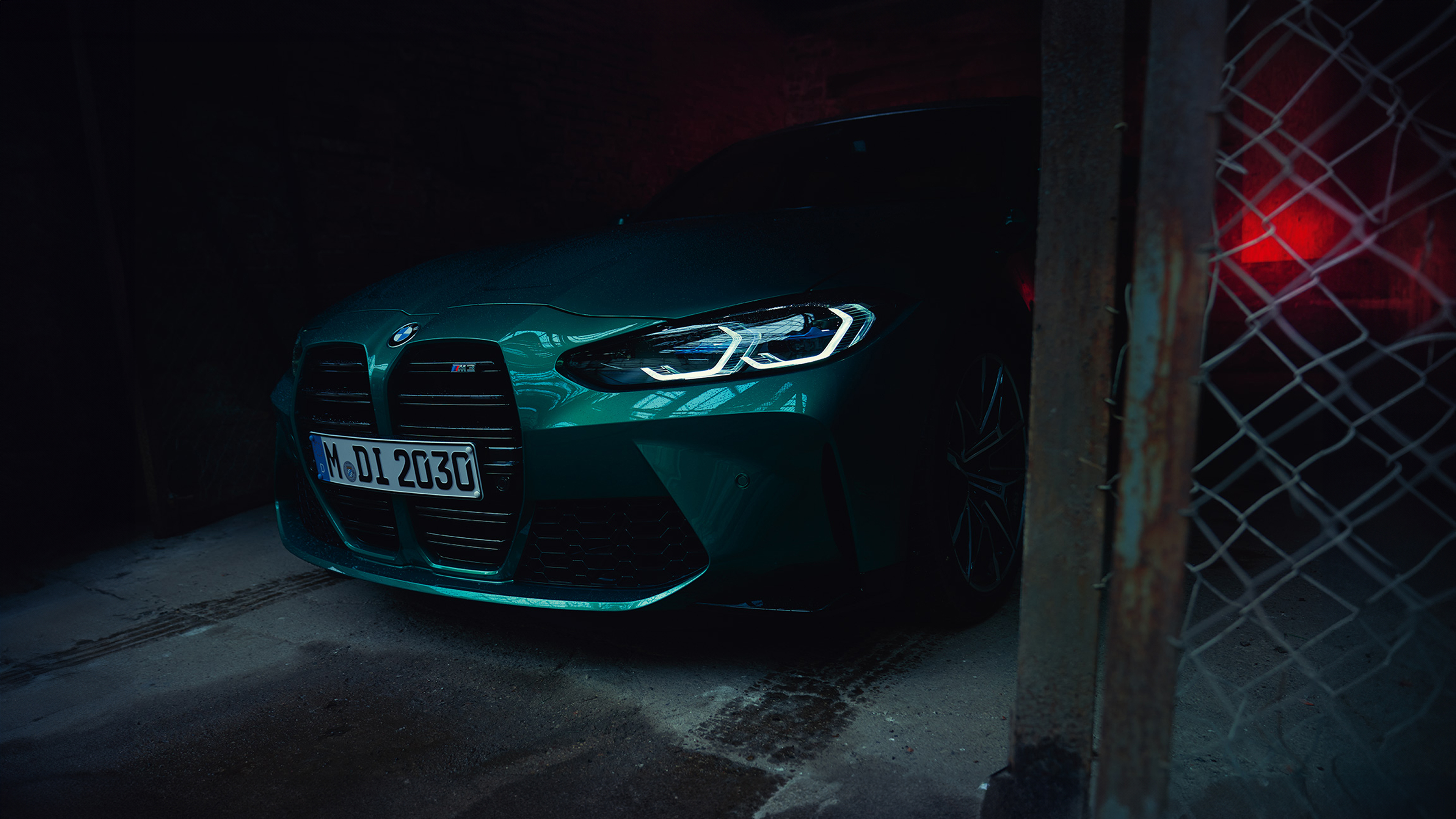 Green BMW M3 4K Background Wallpaper