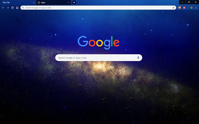 Galaxy Space Google Chrome Theme | Chrome Themes